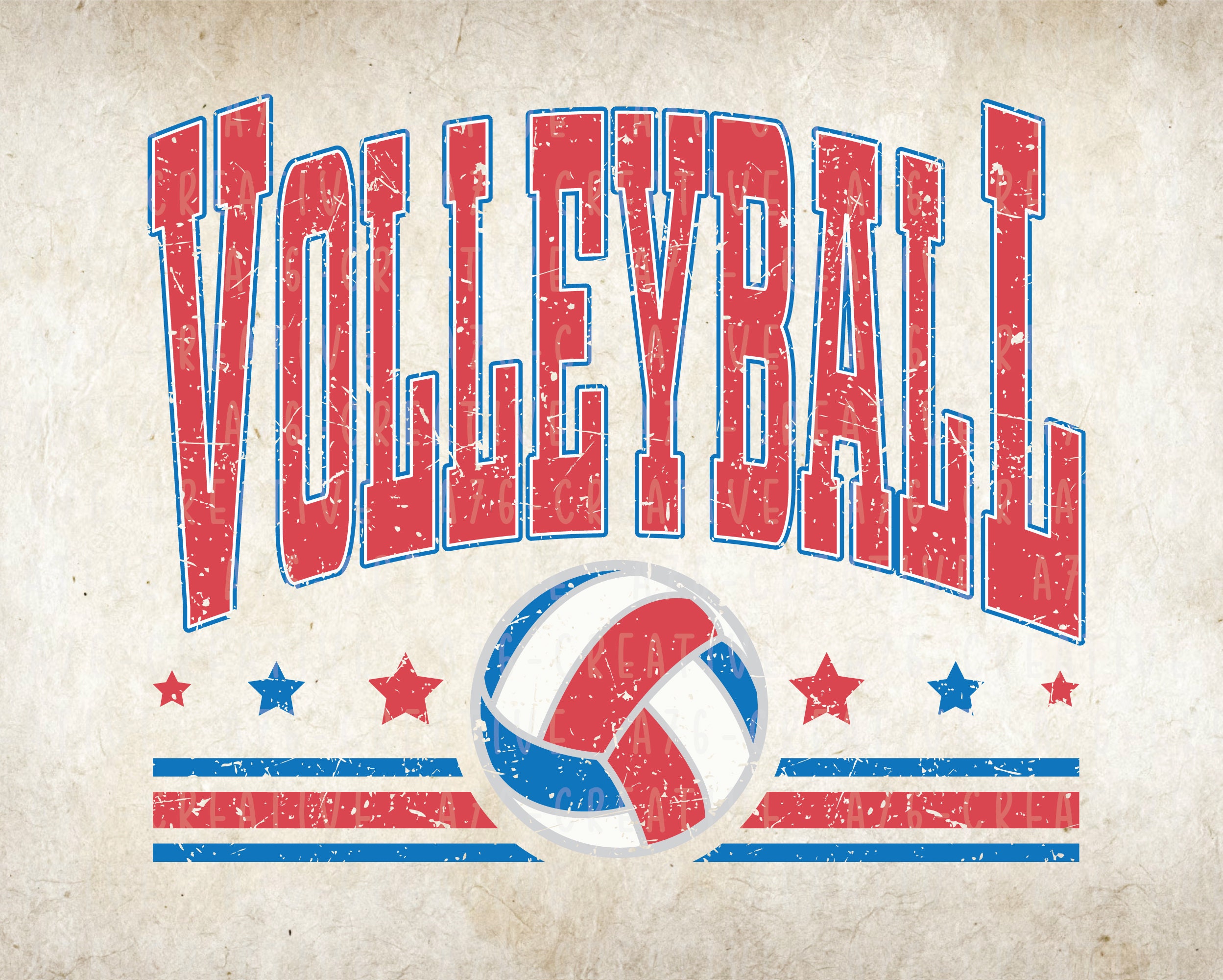 Retro Varsity Volleyball Sublimation Design (SVG & PNG) - Etsy