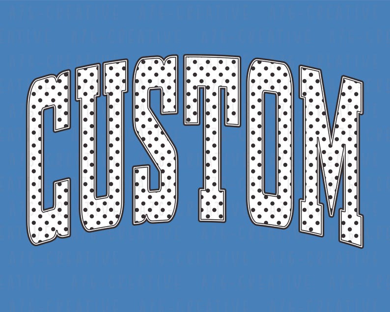 Custom Polka Dot Wording: Personalized Wording Polka Dot Print (SVG ...