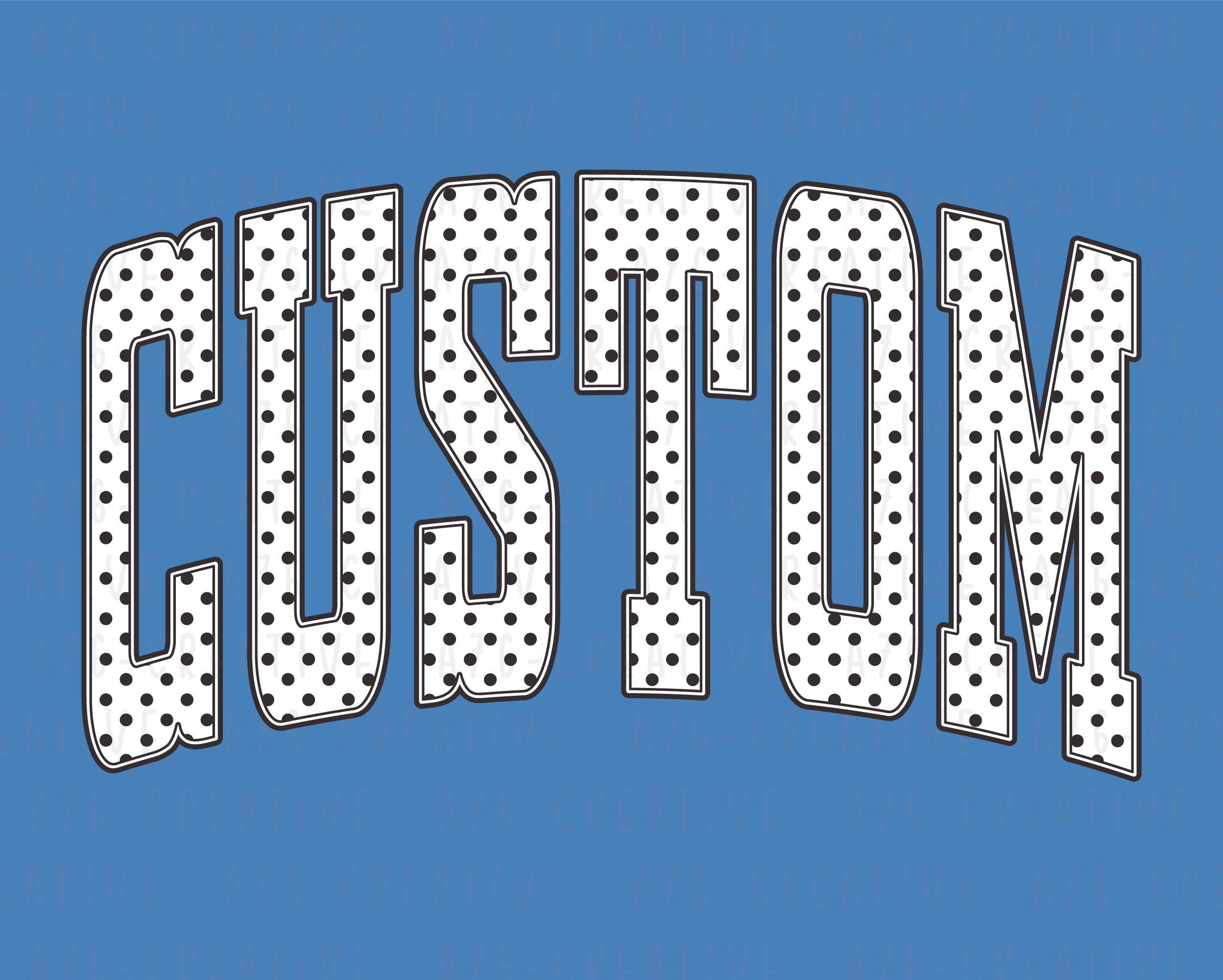 Custom Polka Dot Wording: Personalized Wording Polka Dot Print (SVG ...