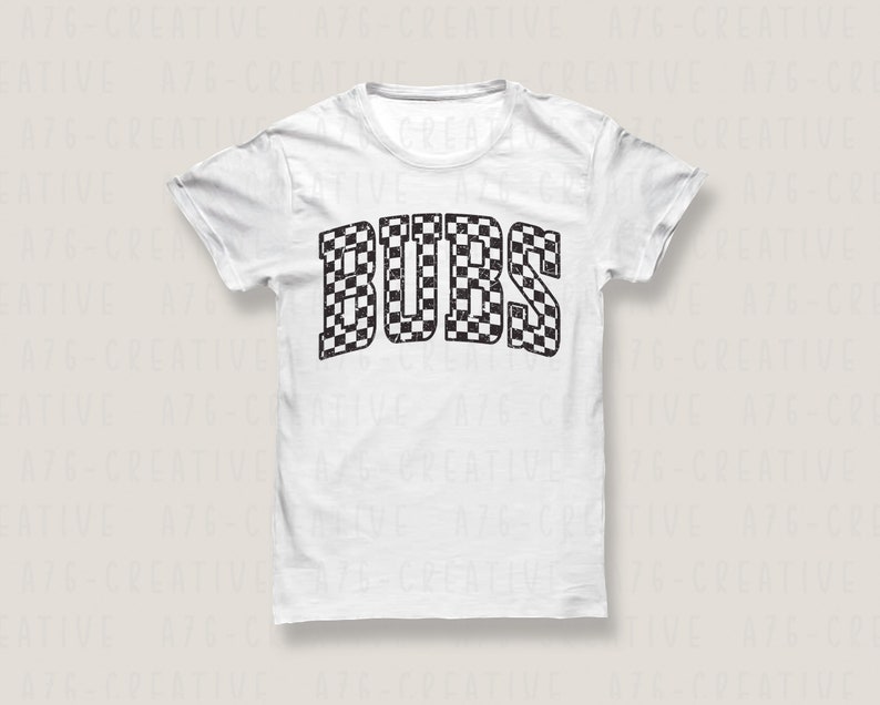 Checkered Bubs Brother SVG PNG: Retro Sublimation Design (digital ...