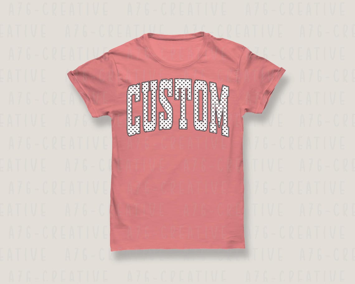 Custom Polka Dot Wording: Personalized Wording Polka Dot Print (SVG ...