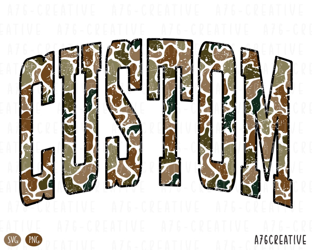 Custom Camo Wording: Personalized Print (SVG & PNG) - Etsy