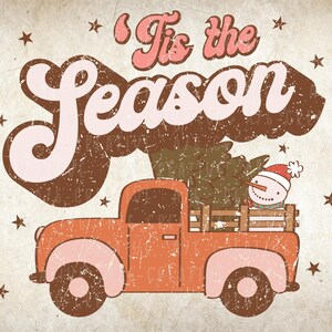 Tis the Season Png Svg Instant Download, Retro Christmas, Vintage ...