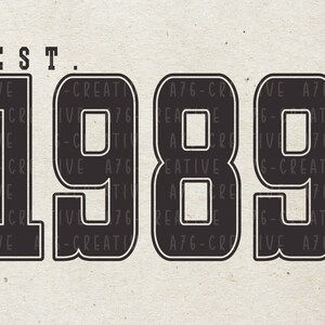 Retro Est 1989 Png Instant Download, 1989 Png, Est 1989 Svg, Vintage ...