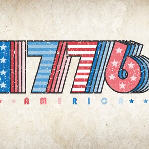America 1776 Stripes Star Png Svg, 4th of July Png, Retro 1776 America ...