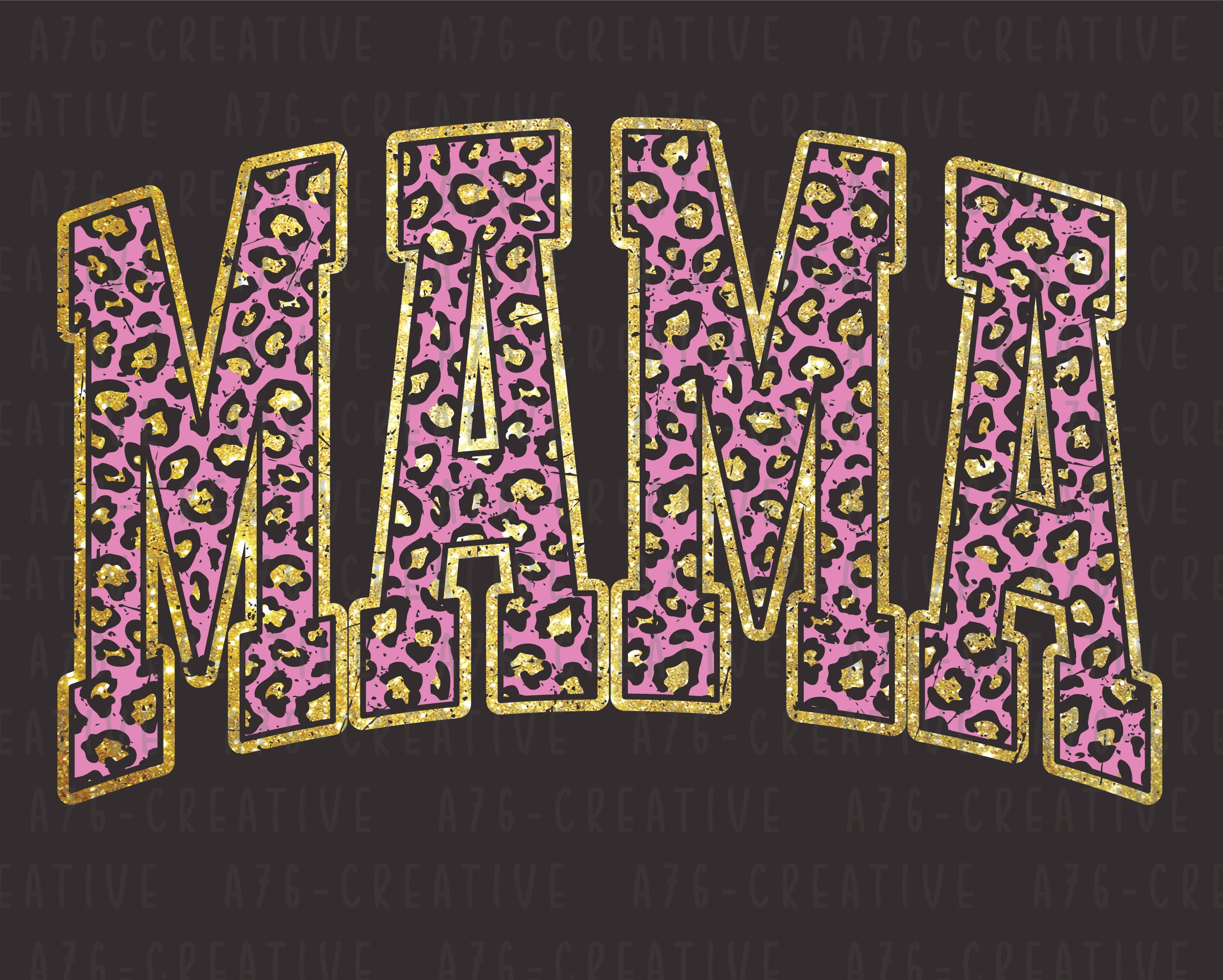 Retro Glitter Pink Mama Leopard Print Png, Glitter Pink Mama Leopard ...