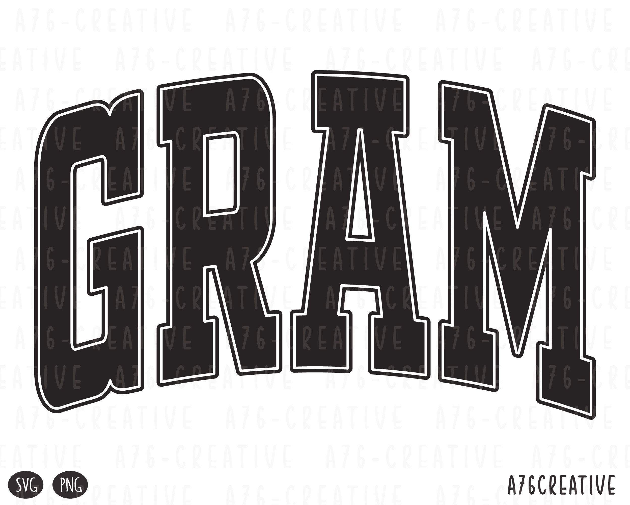 Retro Gram Png Svg, Gradma Png, Vintage Gram Varsity Sublimation Shirt ...