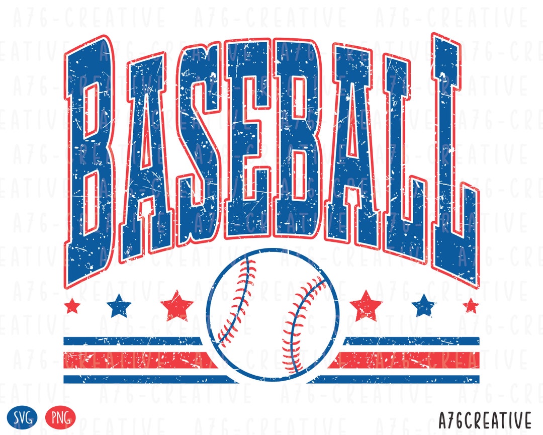 Retro Baseball SVG PNG: Varsity Sublimation Design (digital Download ...