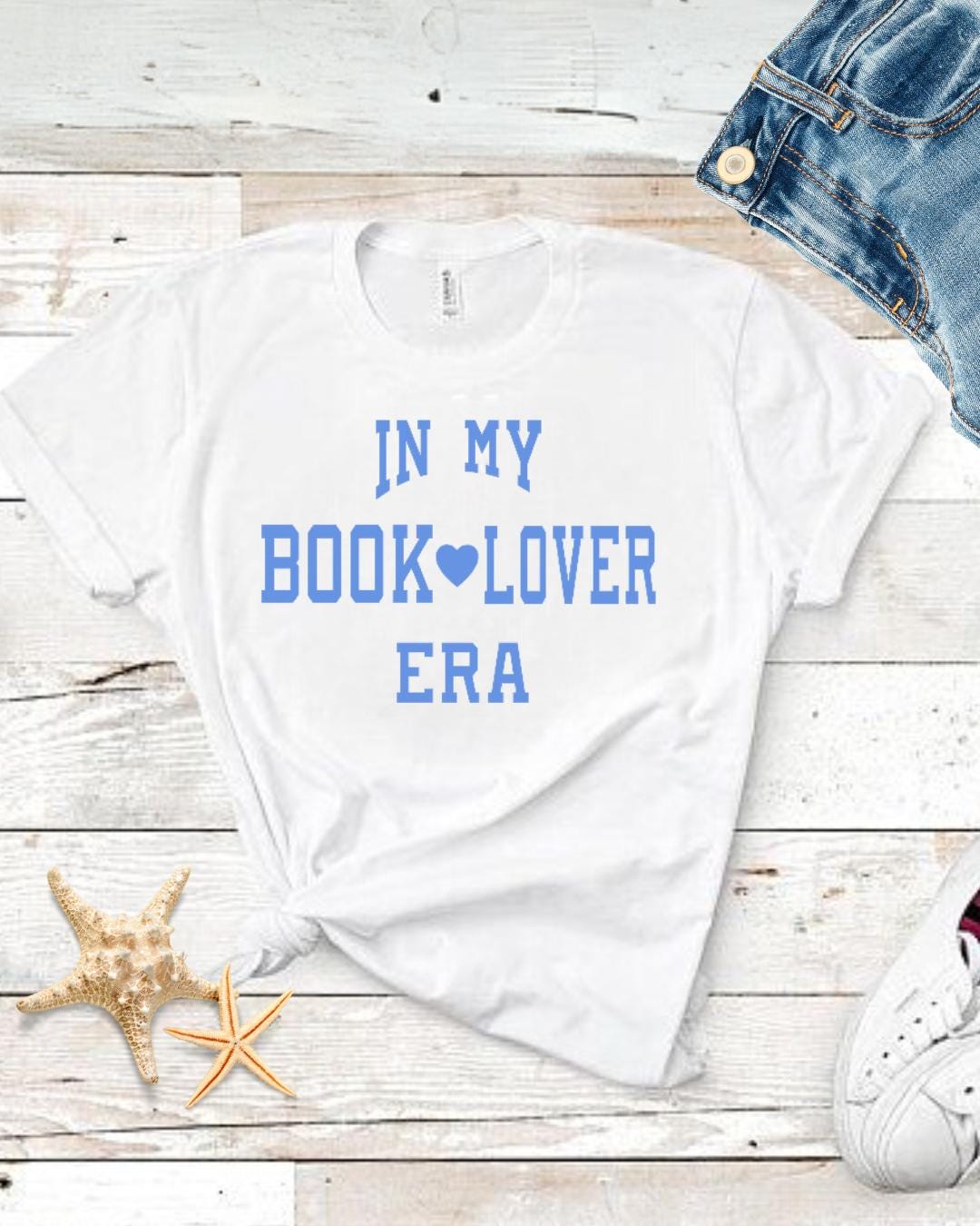 Book Lover T-shirt: Denim Blue Reader Era Tee - Etsy