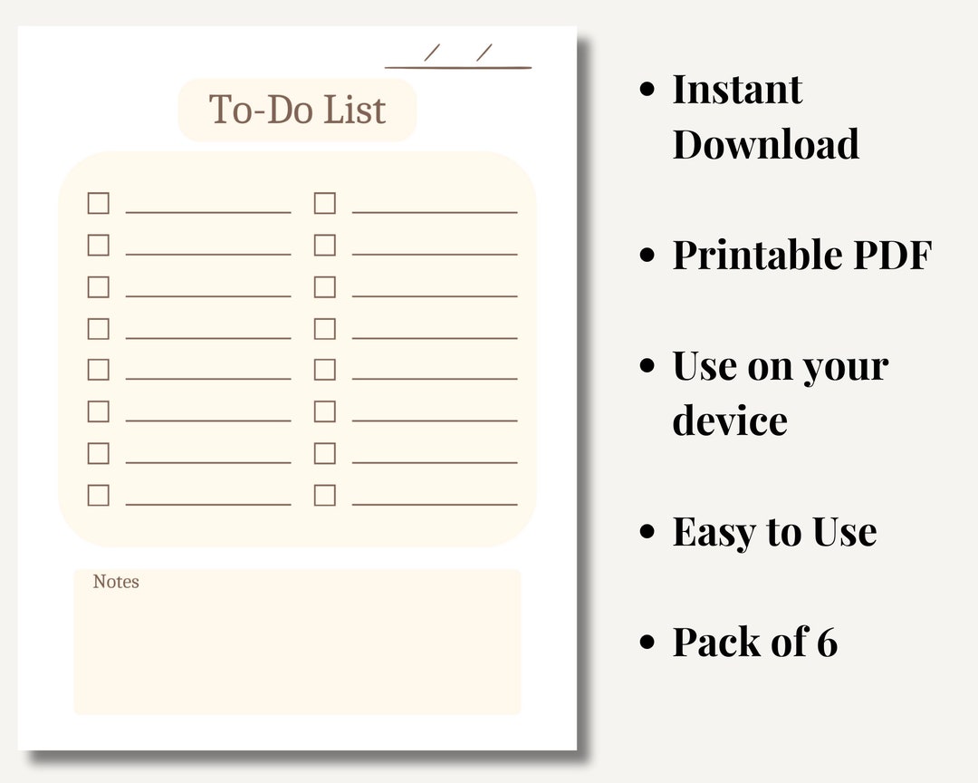 Printable Minimal Organiser Pack Includes To-do List, Daily Planner ...