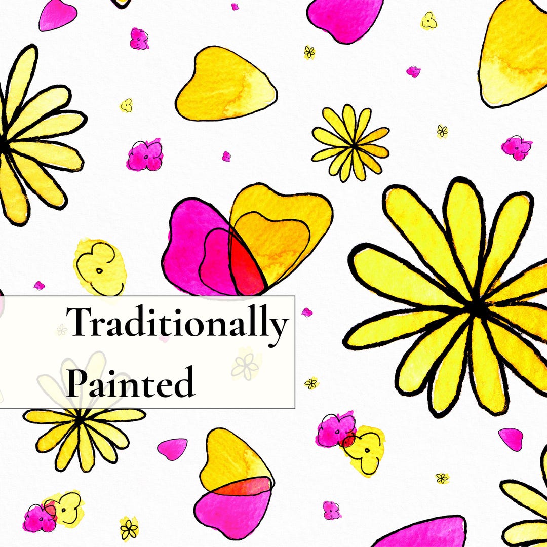 Fun Floral Pattern for Fabric Seamless Flower Pattern - Etsy