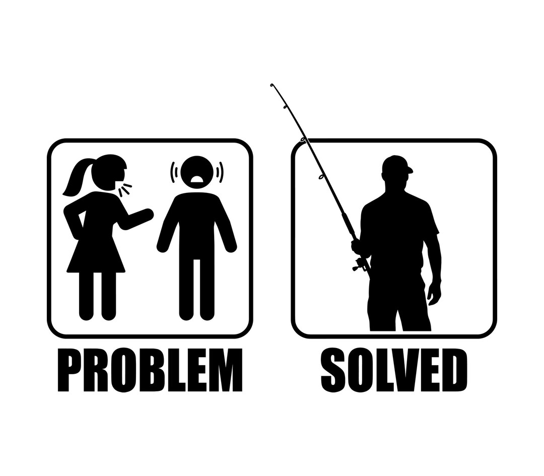 Problem Solved Svg, Funny Fishing Svg, Dad Fishing Shirt Svg, Husband and Wife Svg, Relationship ...