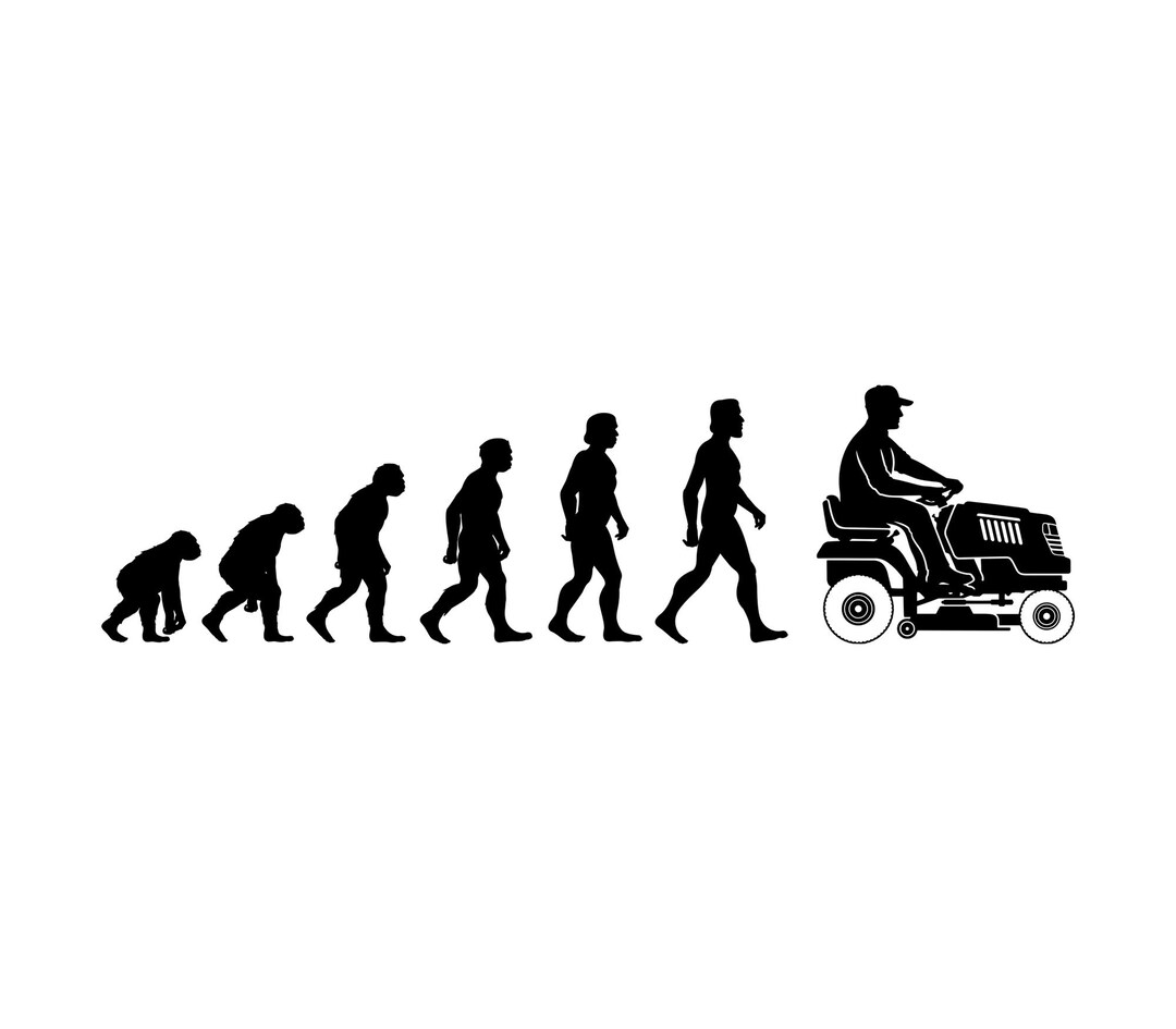 Landscaper Evolution Svg, Lawn Tractor Svg, Landscaping Svg, Funny Lawn ...