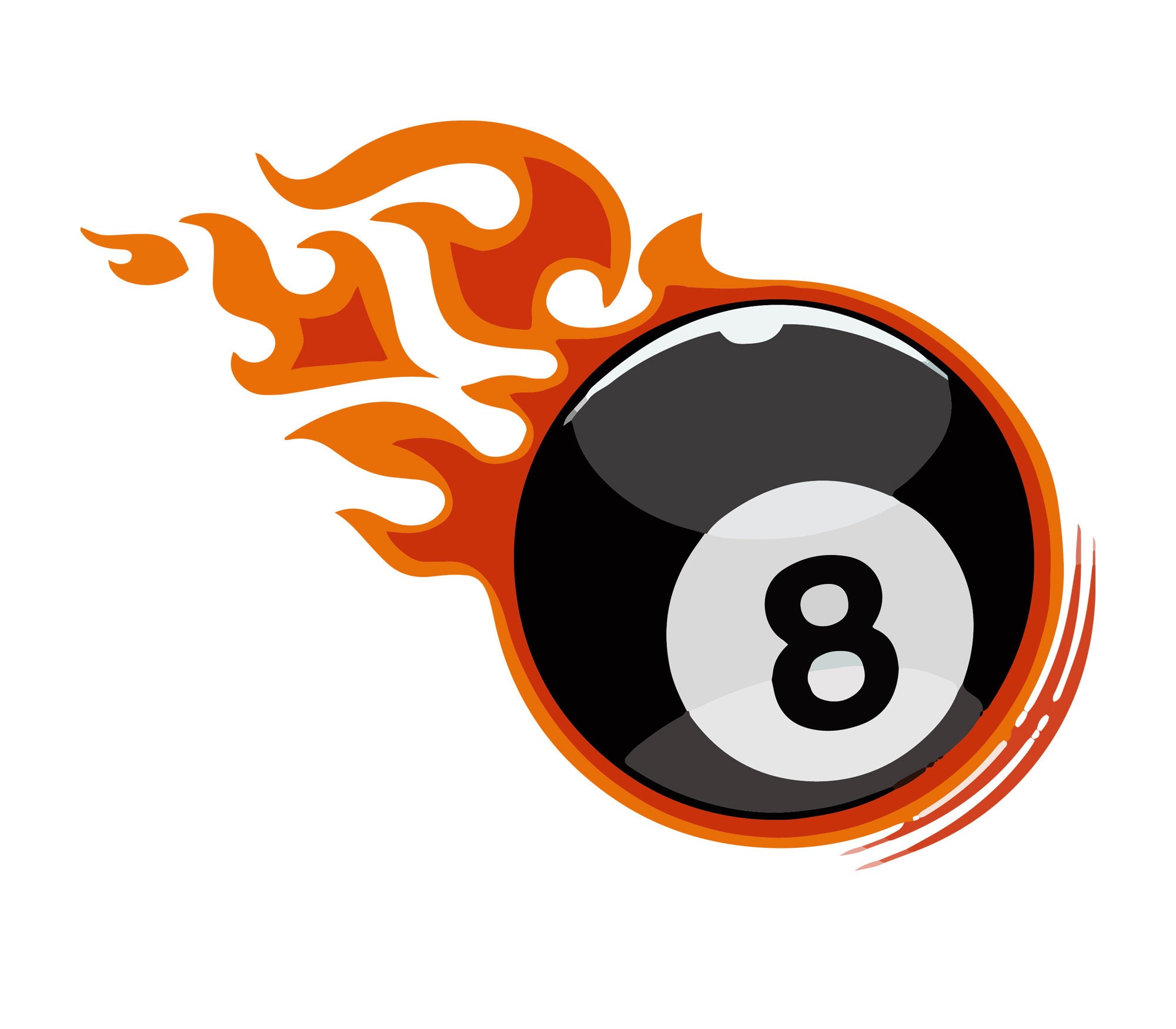 8 Ball Pool Svg, Billiards Svg, Burning Eight Ball Svg, Png, Eps Vector ...
