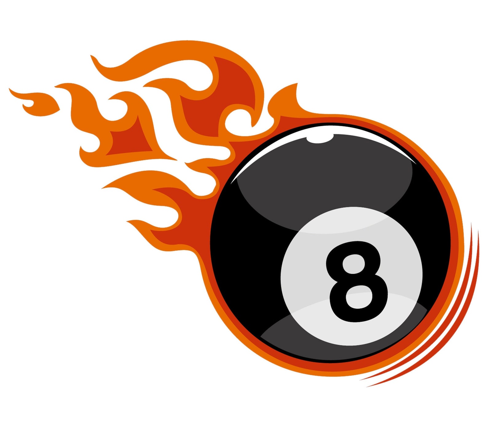 8 Ball Pool Svg Billiards Svg Burning Eight Ball Svg Png - Etsy