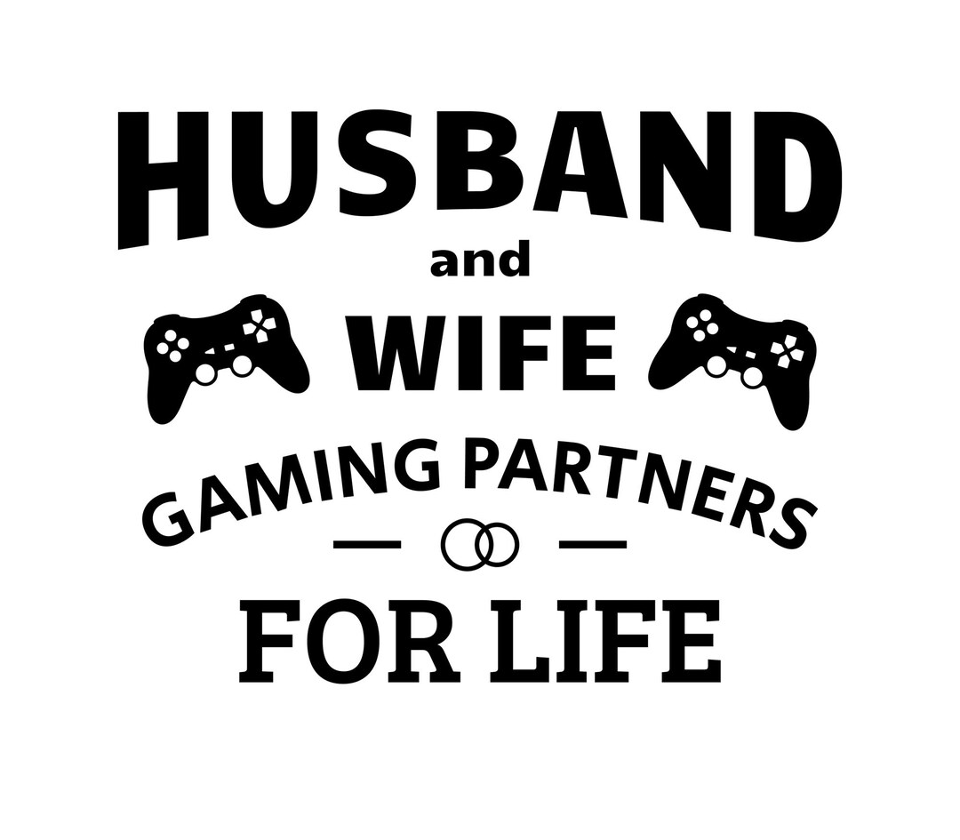 Husband and Wife Gaming Partners for Life, Matching Family Gaming ...