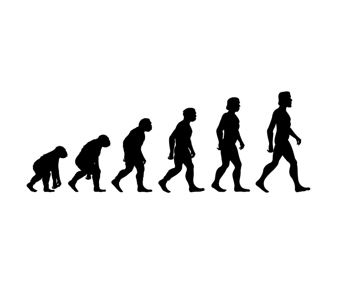 Evolution Svg, Evolution of Man Png, Walking Man Svg Files for Printing, Svg File for Custom ...