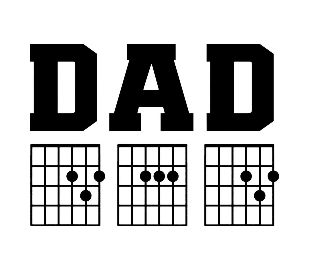 Guitar Dad Ever Svg, Funny Father's Day Shirt Svg, Guitar Chord Dad Svg ...