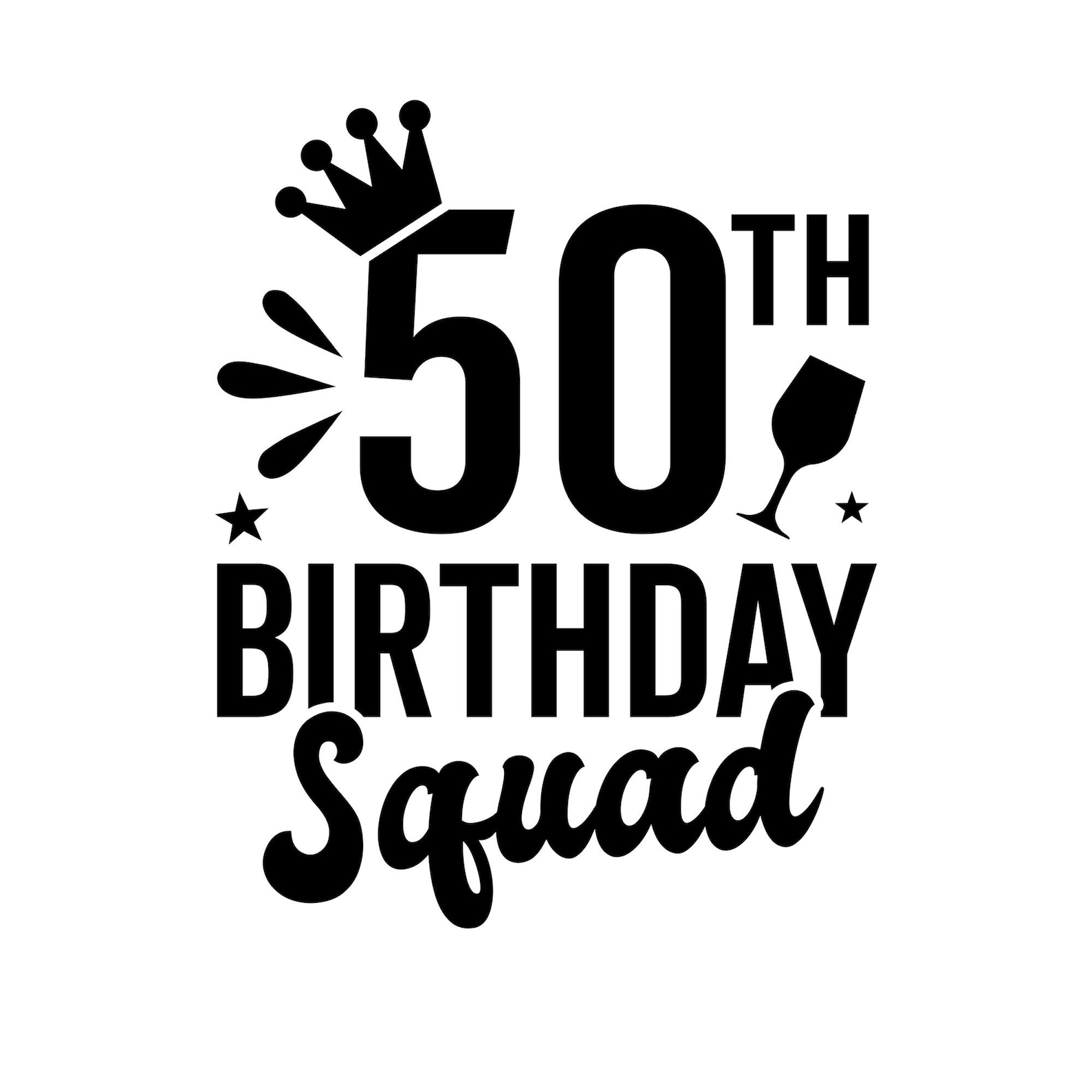 Leader of the 50th Birthday Squad Svg, 50th Birthday Svg, Turning 50 ...