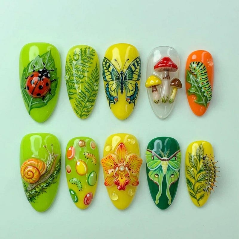 Handmade Butterfly Nail - Etsy
