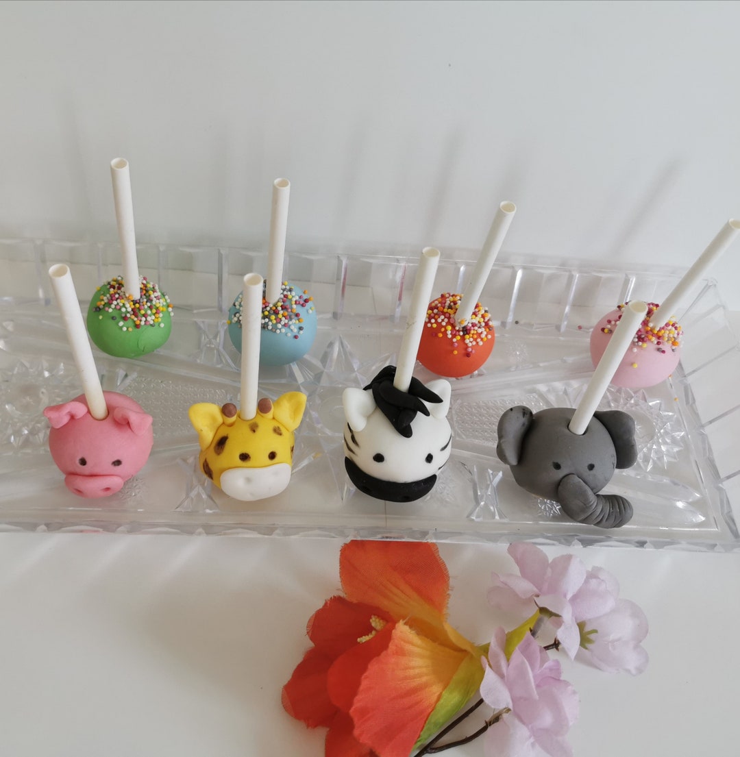 Jungle Animal Cake Pops Edible Noah's Ark Birthday, Christening, Baby ...