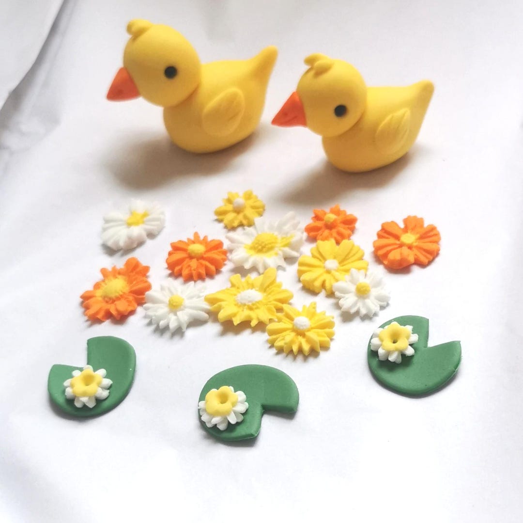 Edible Rubber Duck Cake Topper Set/ Baby Shower / Birthday - Etsy