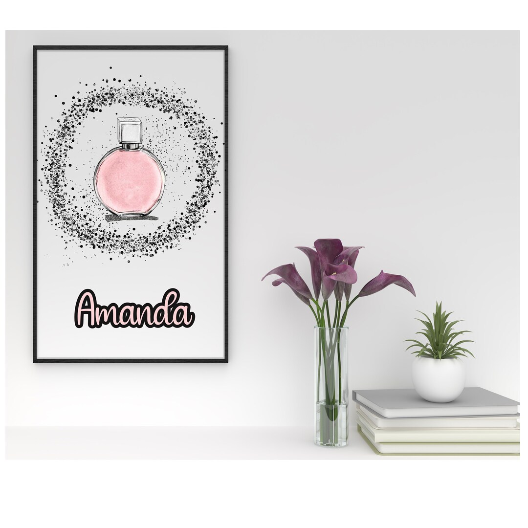 Personalised Perfume Bottle Print. Fashion Print. Paris - Etsy