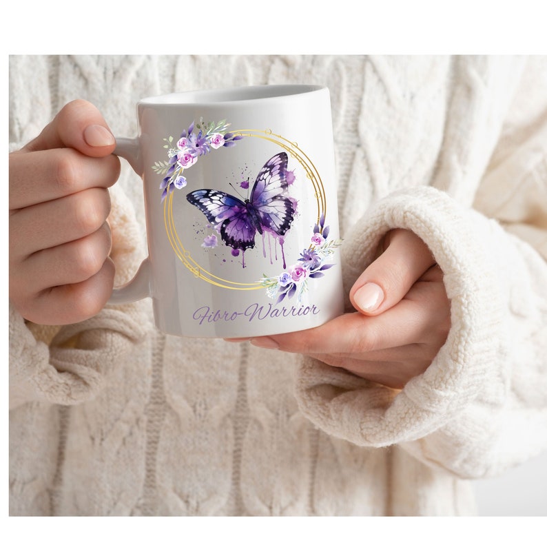 Fibro Warrior Butterfly Design Digital Print Download Png for ...