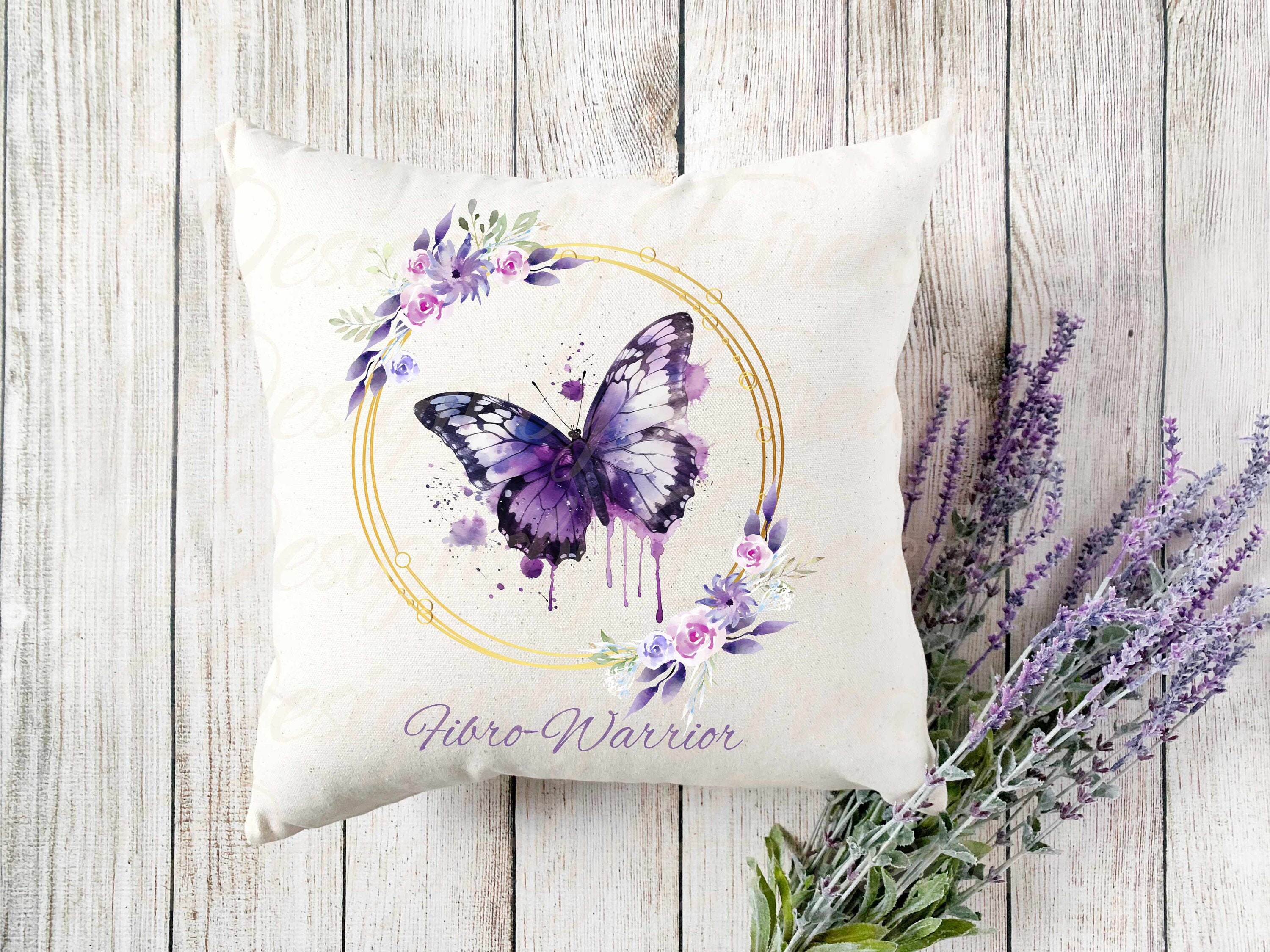 Fibro Warrior Butterfly Design Digital Print Download Png for ...