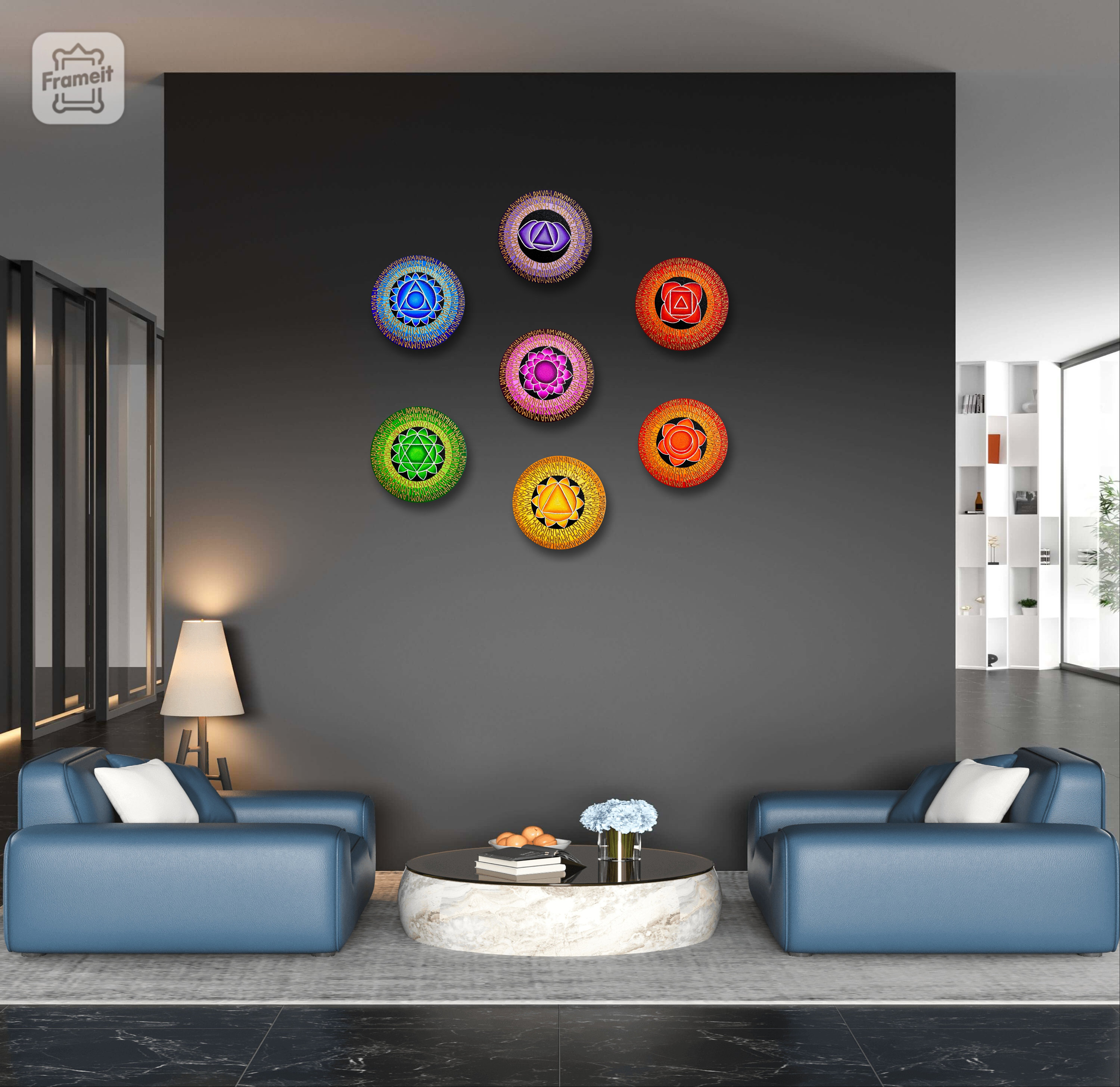 7 Chakras Painting set of 7 Chakra Art, Chakra Painting Set, 7 Chakra ...