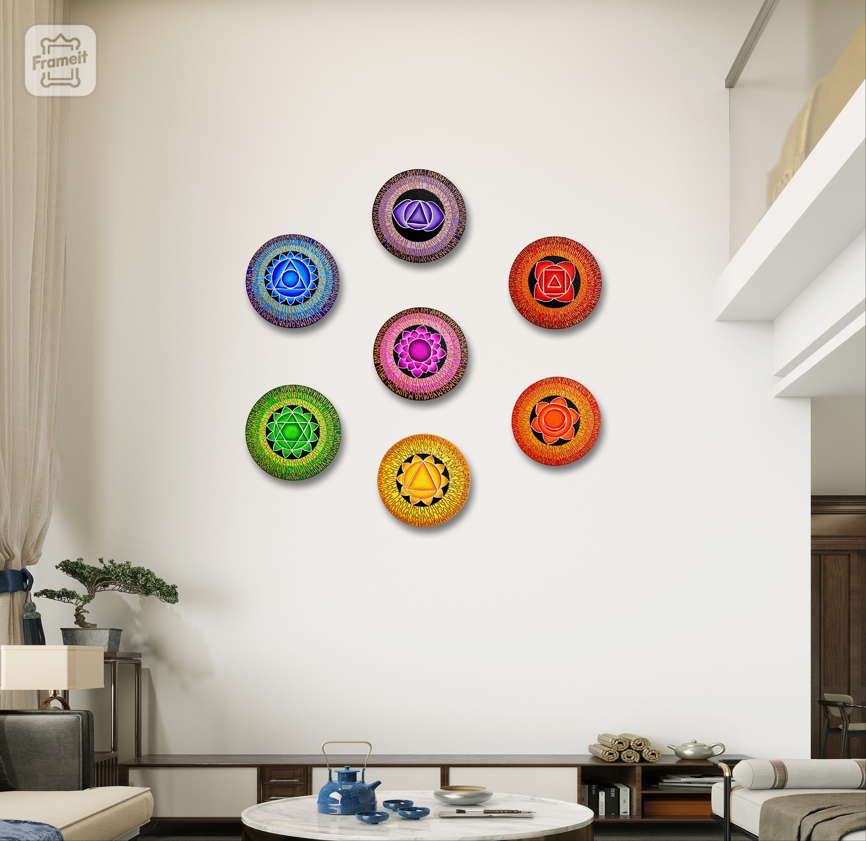 7 Chakras Painting set of 7 Chakra Art, Chakra Painting Set, 7 Chakra ...