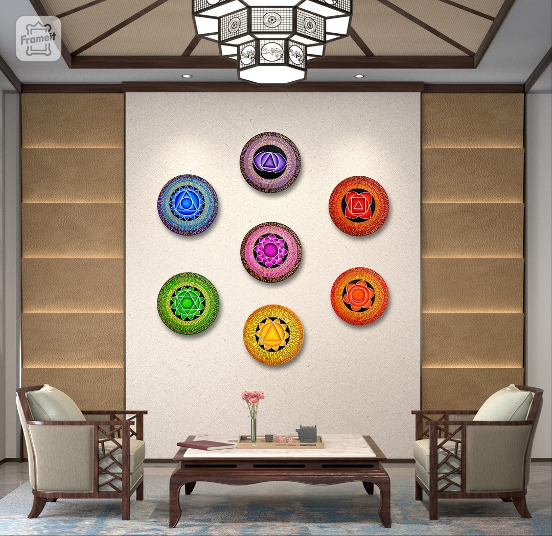 7 Chakras Painting set of 7 Chakra Art, Chakra Painting Set, 7 Chakra ...