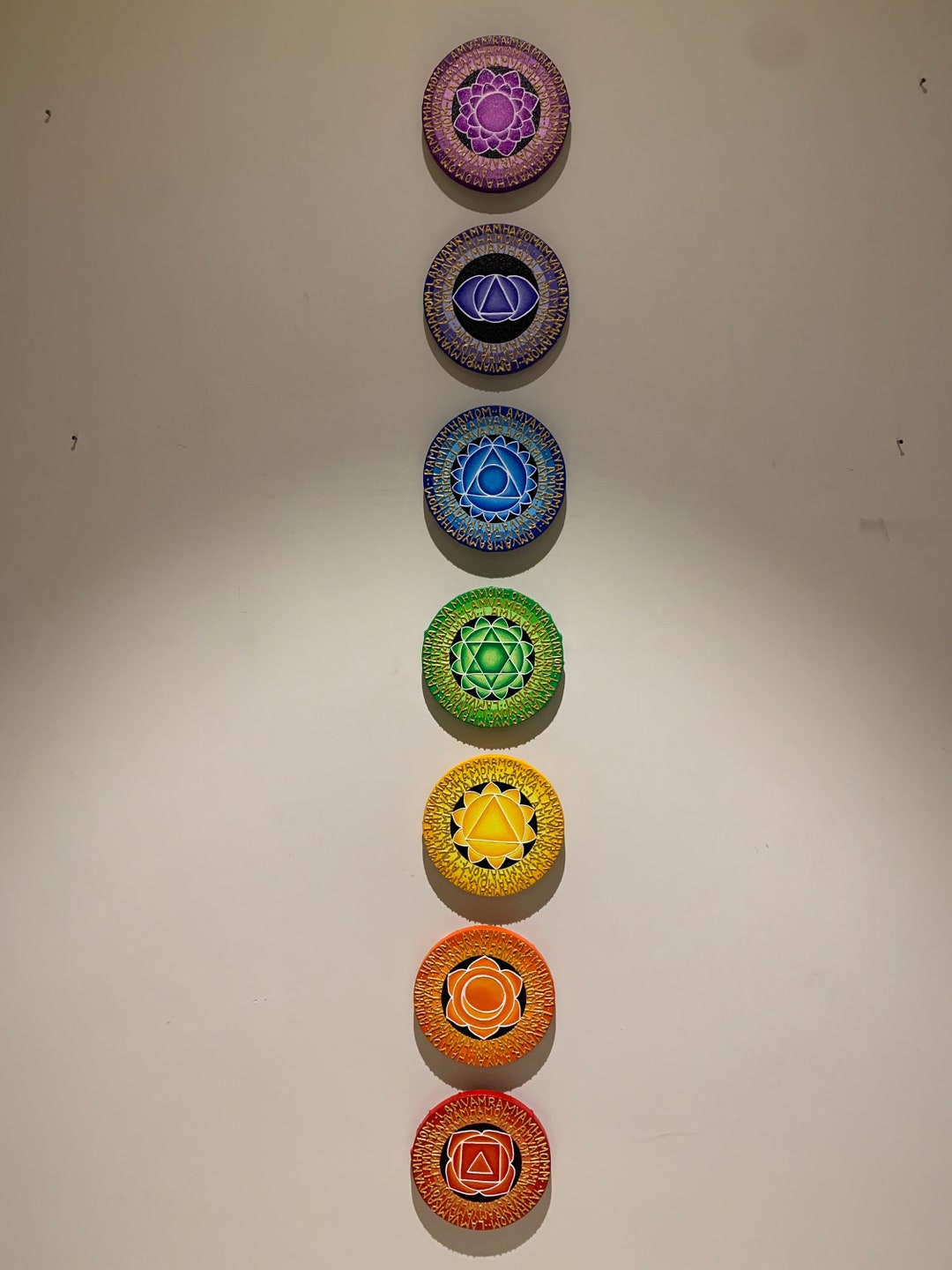 7 Chakras Painting set of 7 Chakra Art Chakra Painting - Etsy