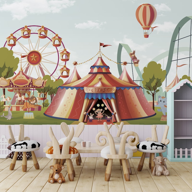 Circus Wall Mural - Etsy