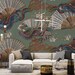 ASIAN DRAGON WALLPAPER. Japanese Wallpaper. Dragons and Fan - Etsy