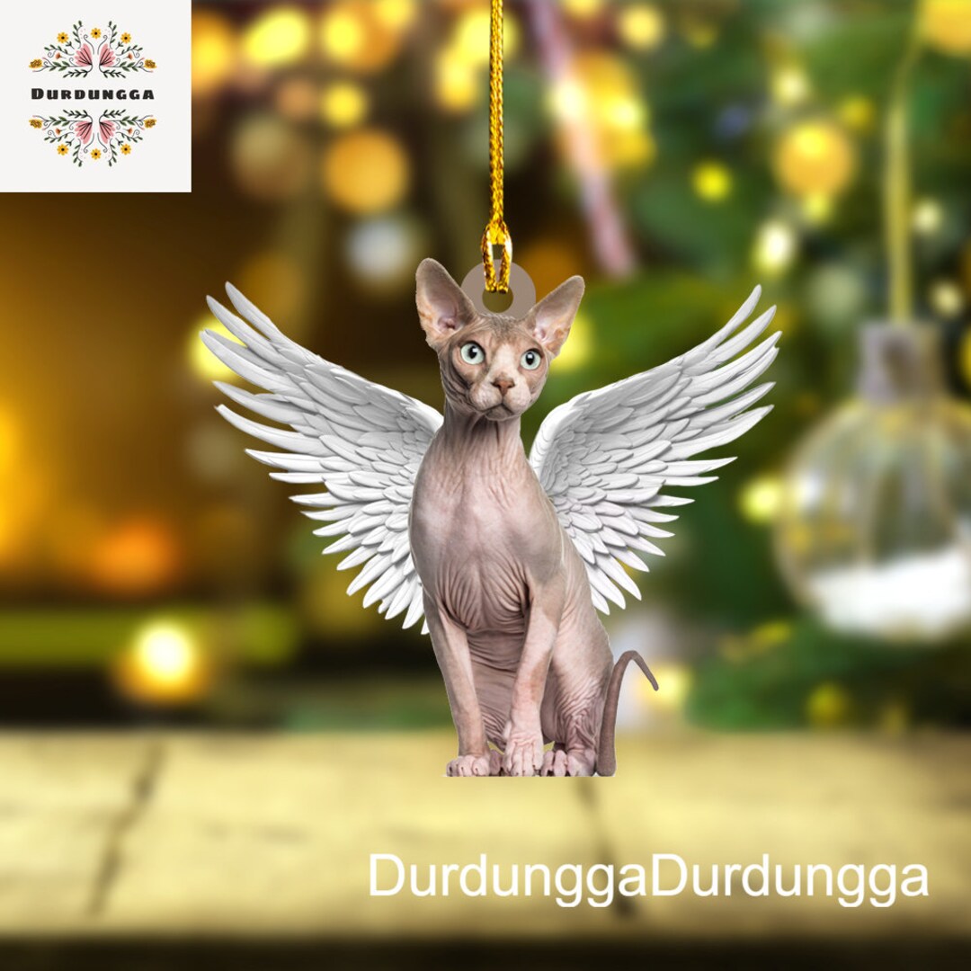 Sphynx Cat Angle Wing Christmas Lights Ornament Christmas - Etsy