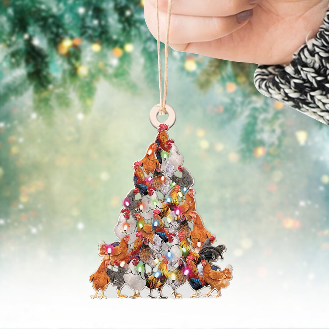Chicken Lovely Tree Christmas Light Ornament Xmas Tree Decor - Etsy