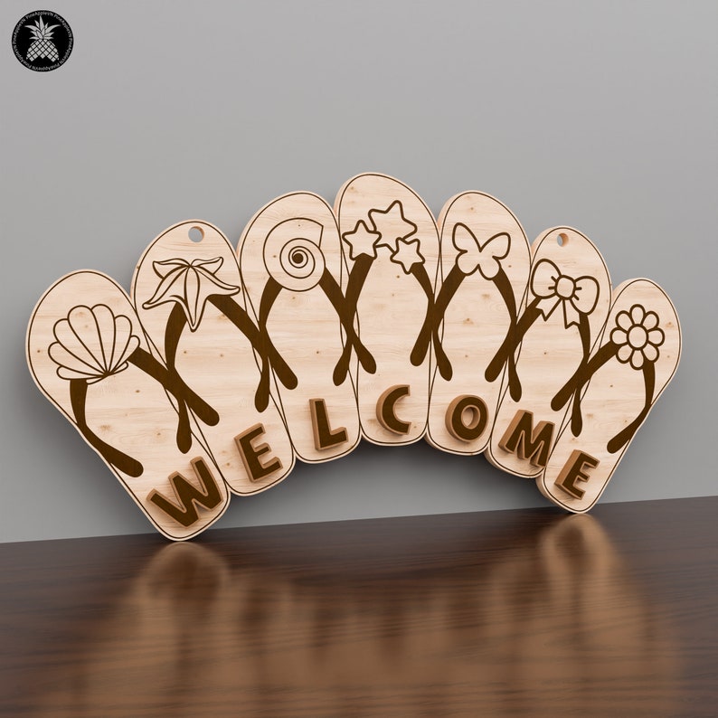 Laser Cut SVG, Flip Flop Welcome Sign Svg, Welcome Sign Svg, Flip Flop ...