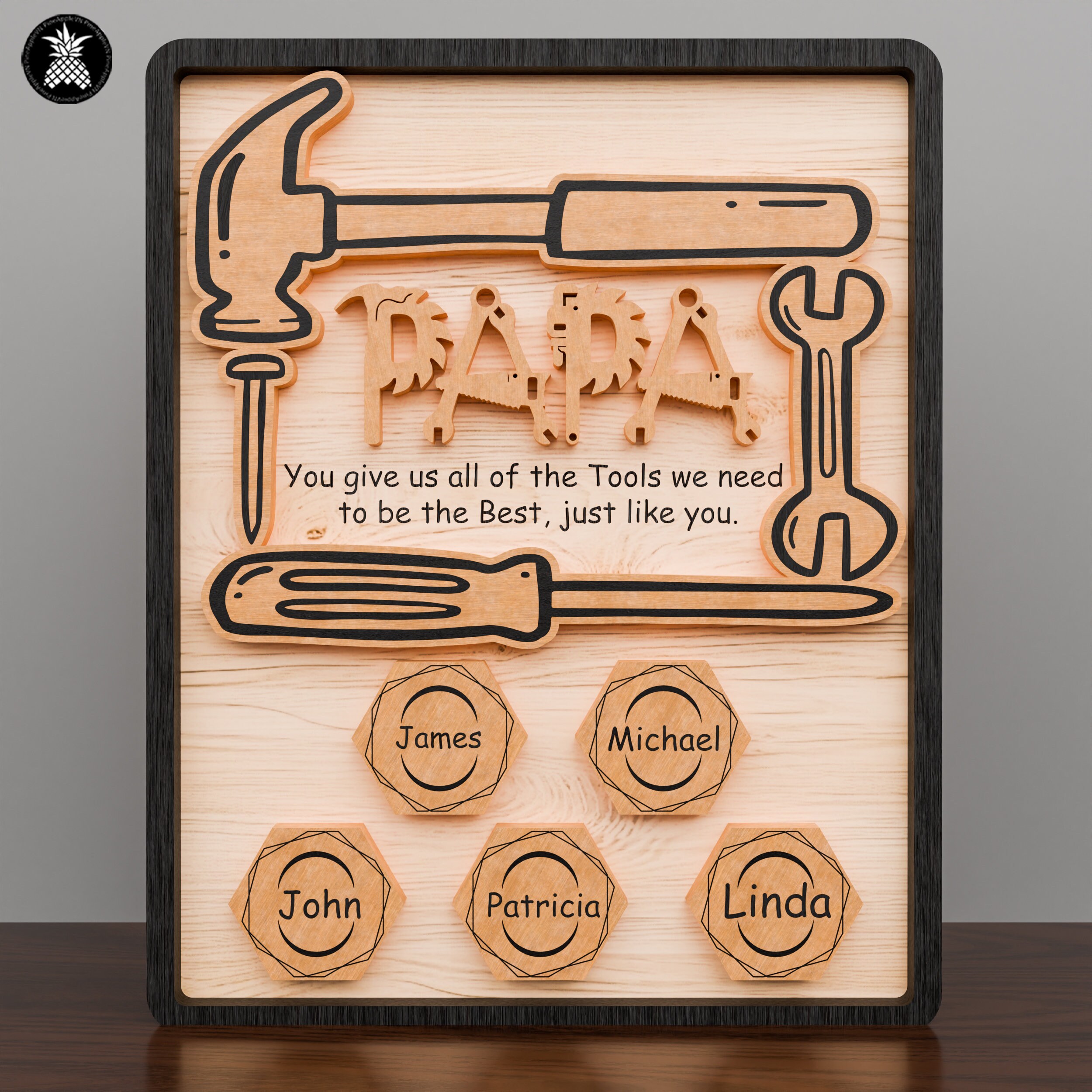 Laser Cut Svg,personalized Dad Tools Wood Sign Father's Day Svg,dad ...