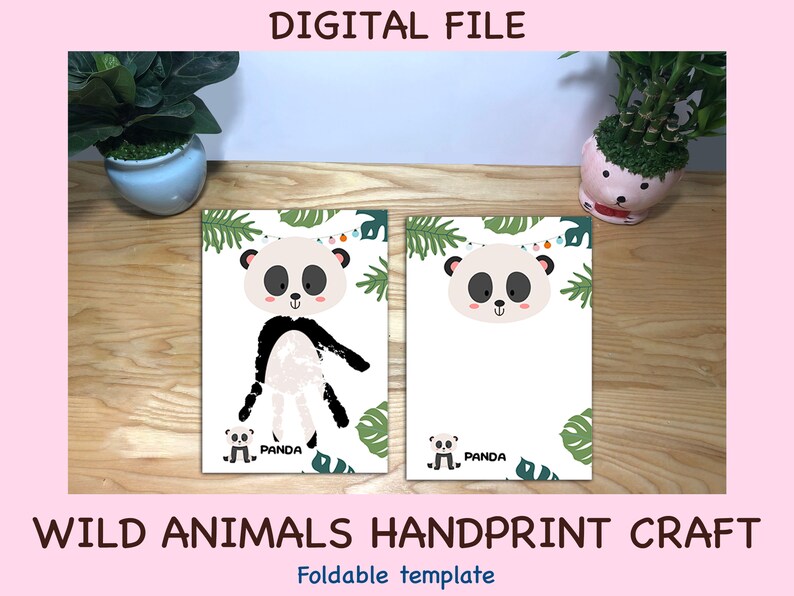Wild Animals Handprint Craft Wild Animals Footprint Art DIY - Etsy
