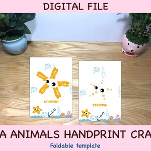 Sea Animals Handprint Craft , My Handprint Coloring Book, DIY Craft for ...