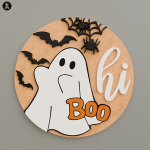 Laser Cut Svg,bundle Ghost Halloween Door Round Signs Svg,halloween ...