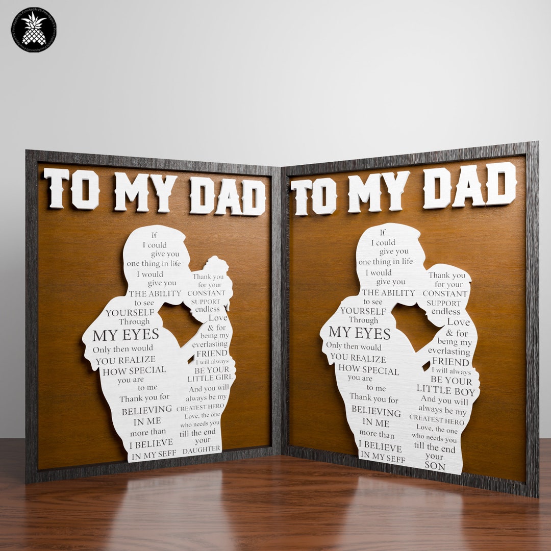 Laser Cut SVG, Personalized to My Dad Sign Father's Day Svg,fathers Day ...
