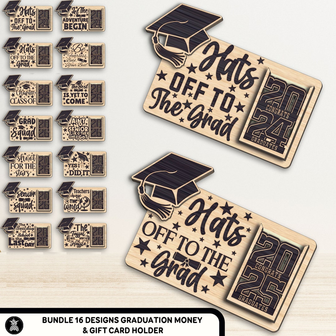 Laser Cut SVG, Personalized Graduation Money Card 2024 2025 Svg ...
