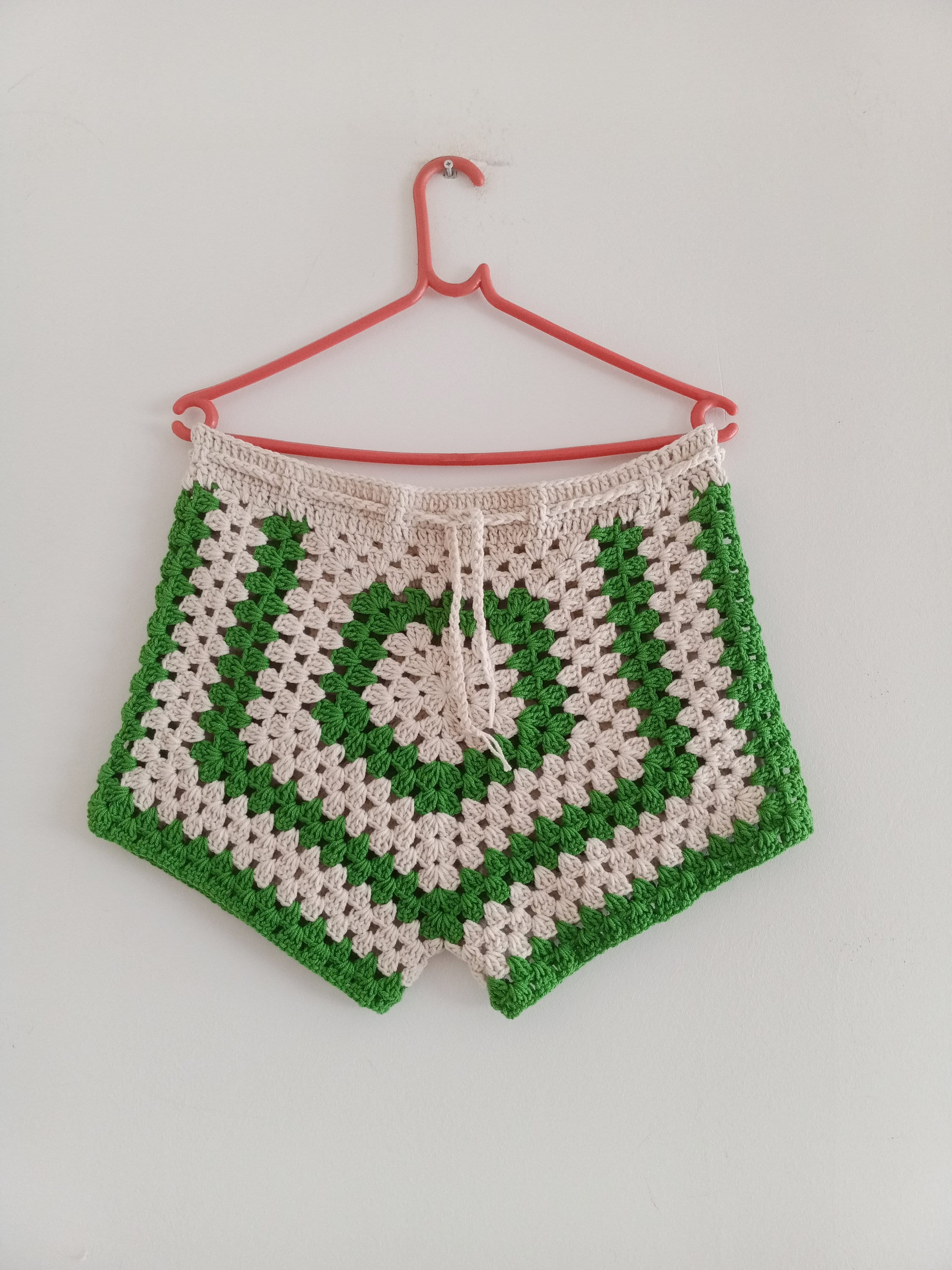 Handmade Granny Square Crochet Shorts: Boho Beachwear - Etsy