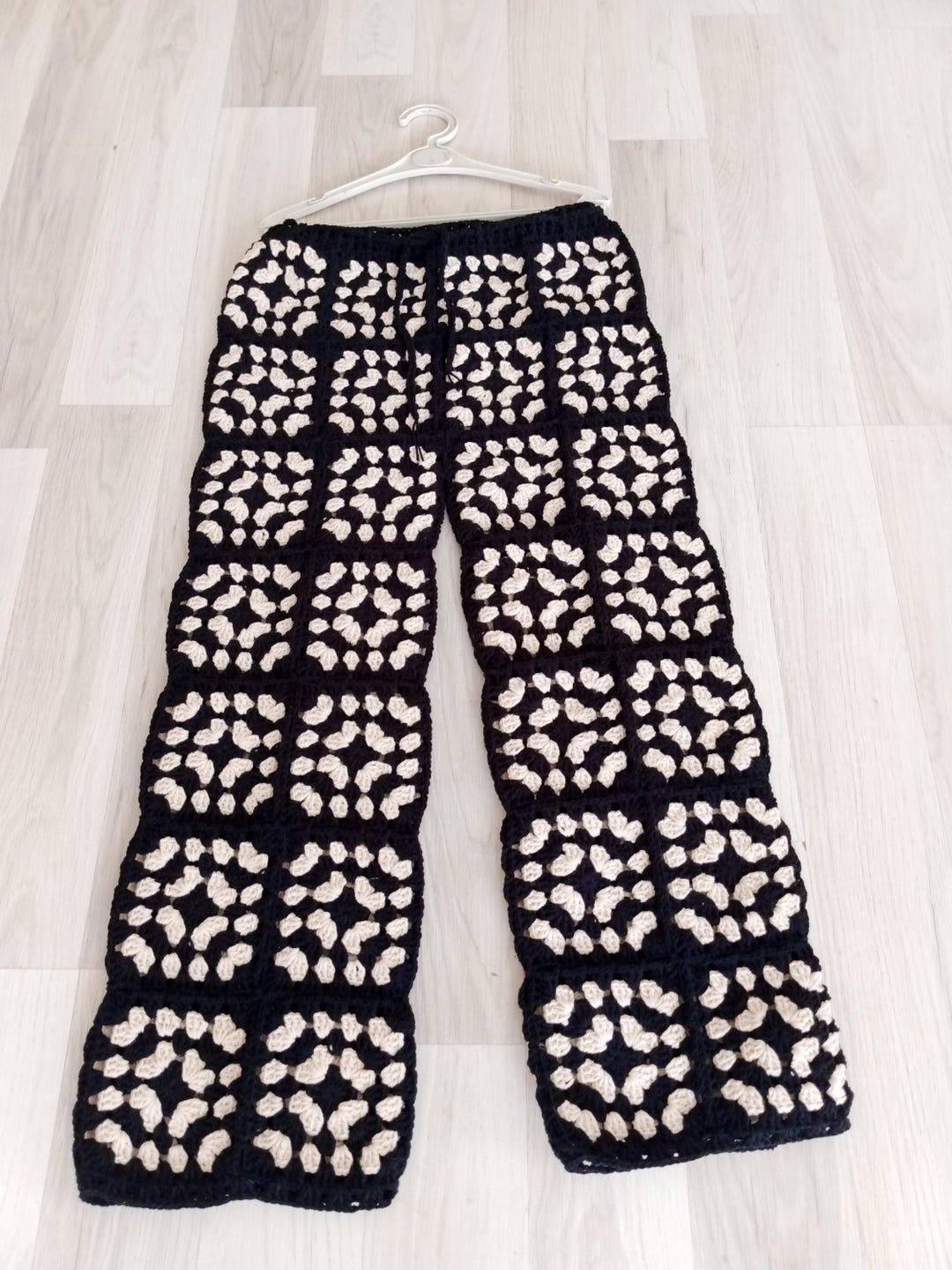 Crochet Pants, Granny Square Pants, Crochet Trousers, Handmade Granny ...