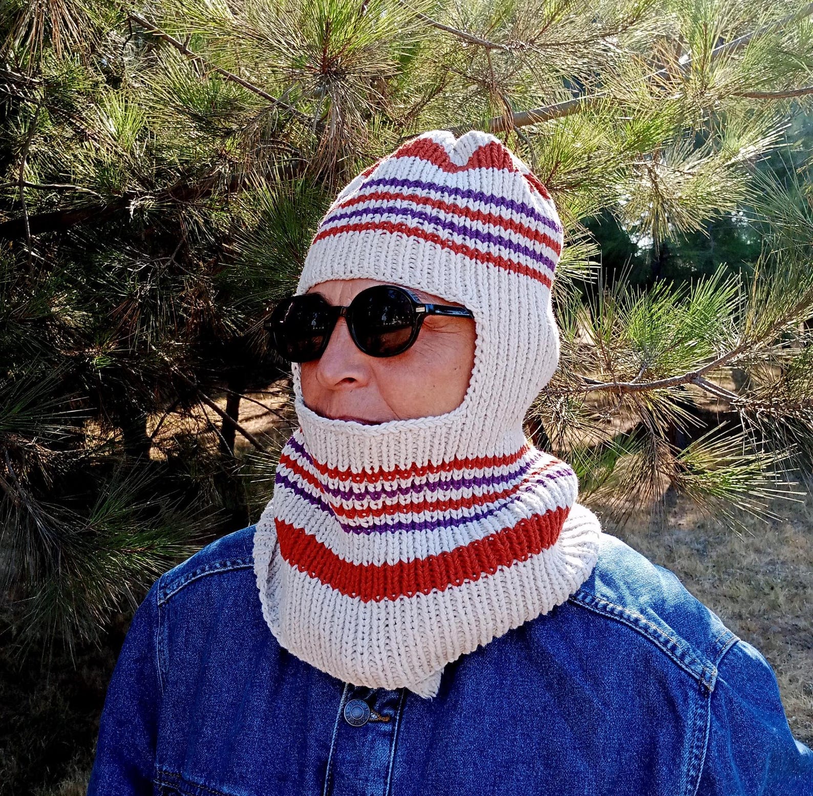 Handknitted Face Mask, Winter Full Face Mask, Crochet Ski Mask, Face ...