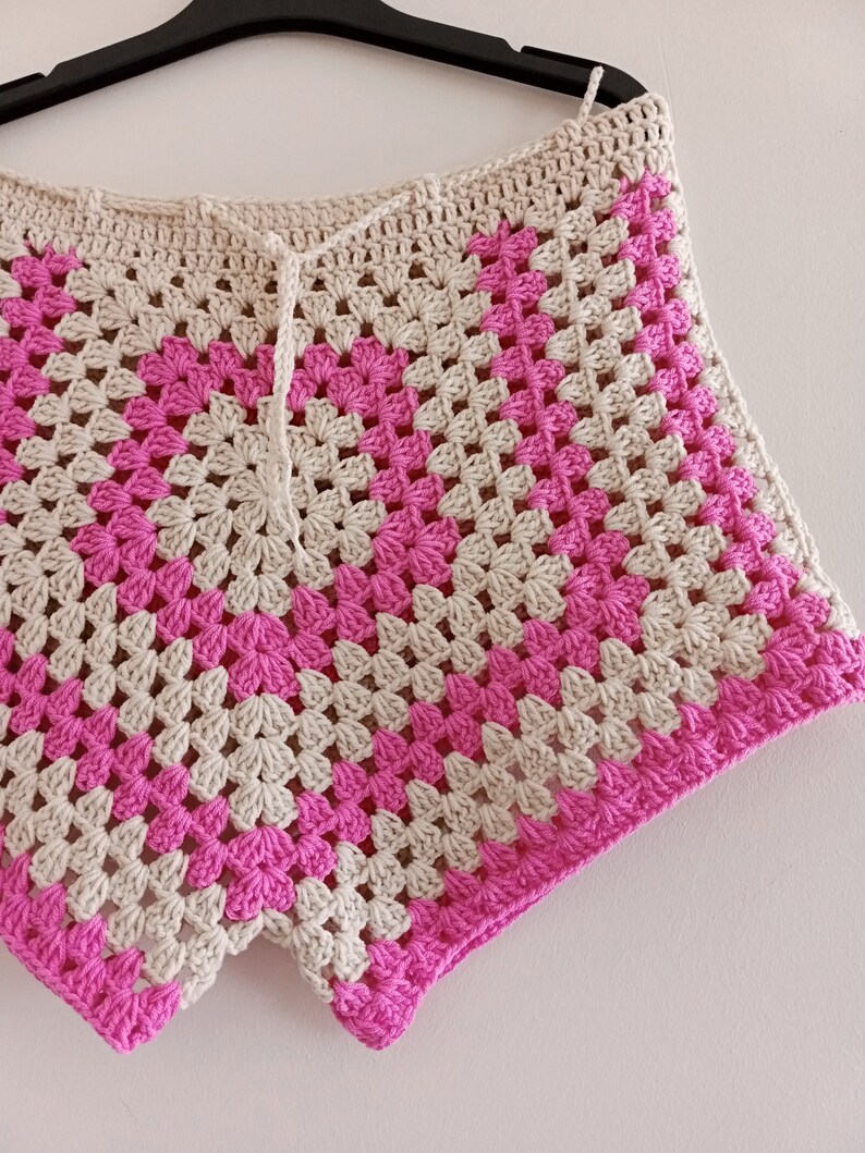 Handmade Crochet Granny Square Shorts: Boho Beachwear - Etsy