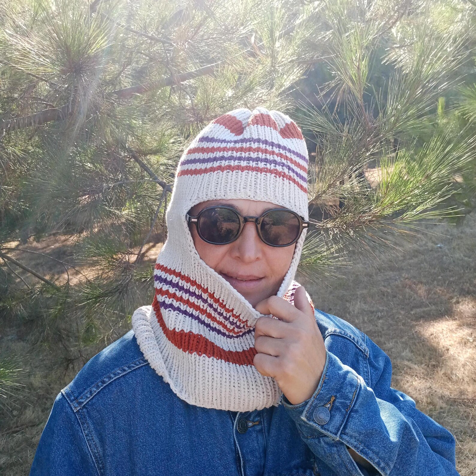 Handknitted Face Mask, Winter Full Face Mask, Crochet Ski Mask, Face ...