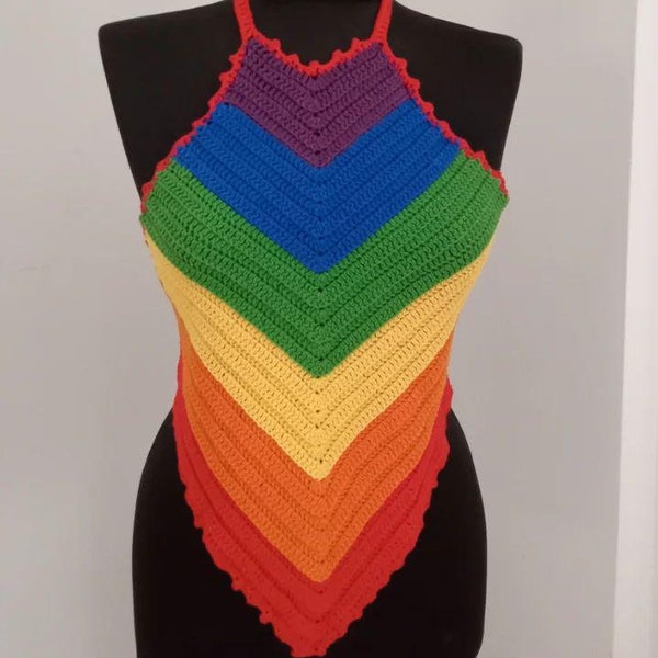 Rainbow Crop Top - Etsy